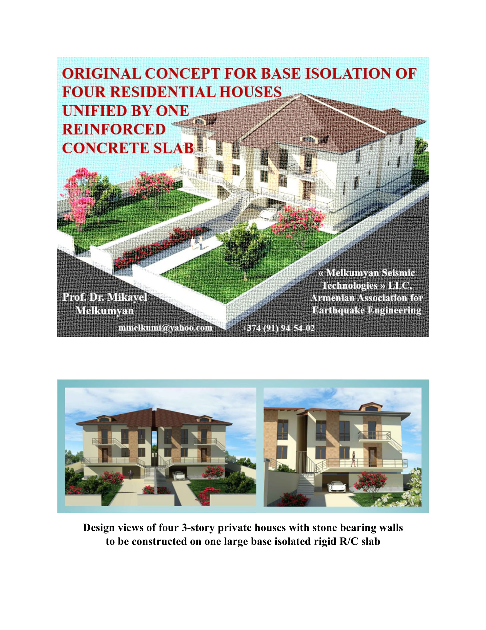 Original Concept for Base Isolation of Four Residential Houses Unified ...